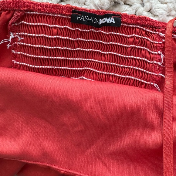 Fashion Nova | Pants & Jumpsuits | Fashion Nova Red Satin Cargo Set ...